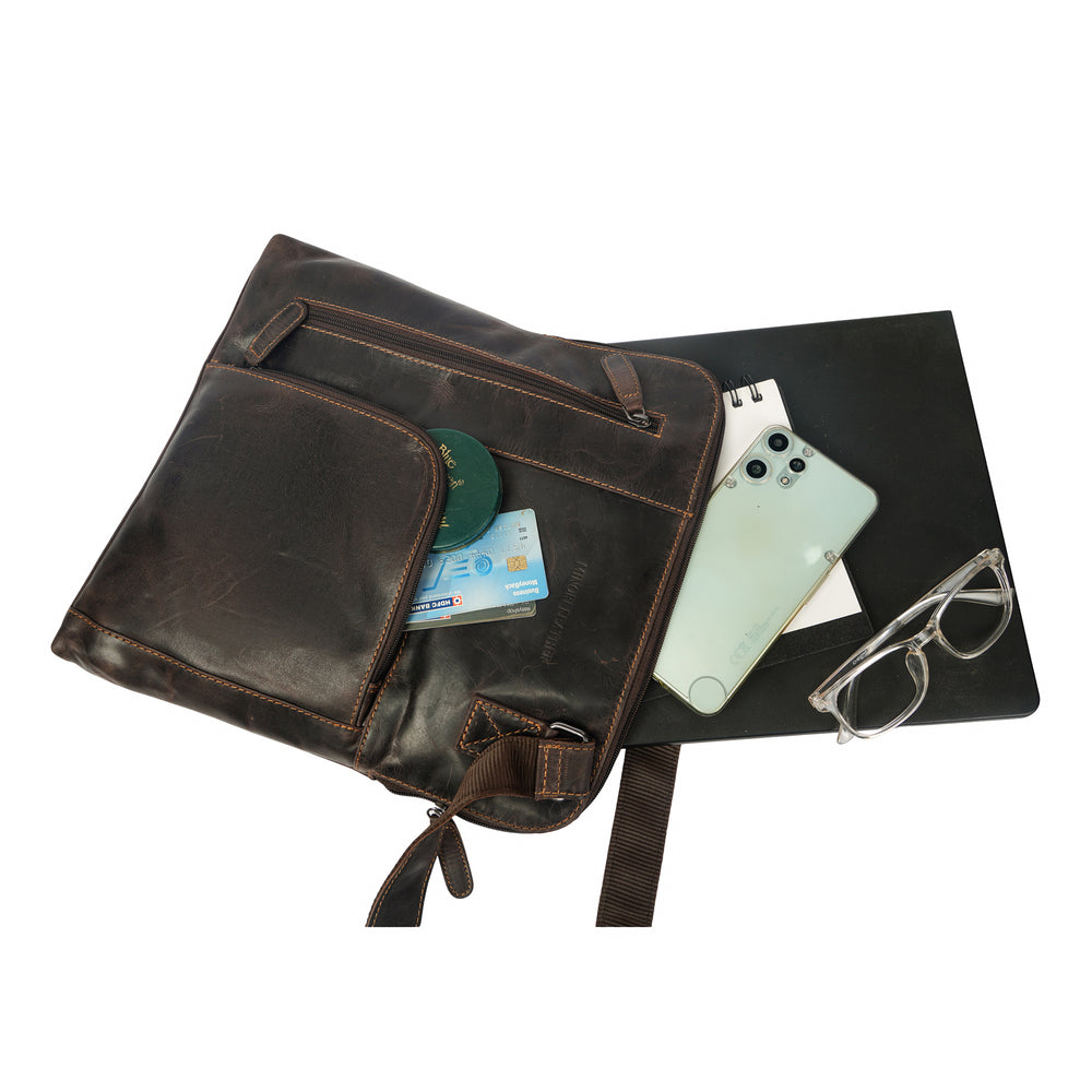 Ryder Leather Shoulder – Brown | Everyday Leather Bag | Minori Leather